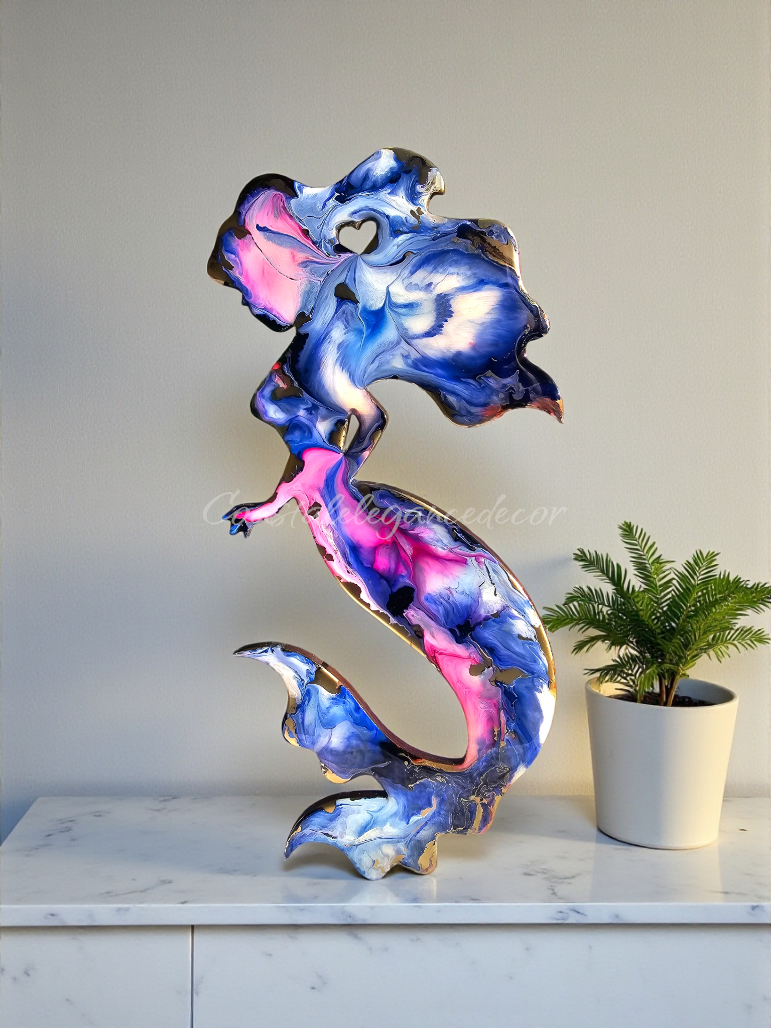 Beachy Mermaid Wall Art Decor – Coastal Elegance Decor